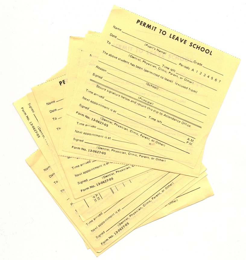 Permit to Leave School | Oakland Public Library